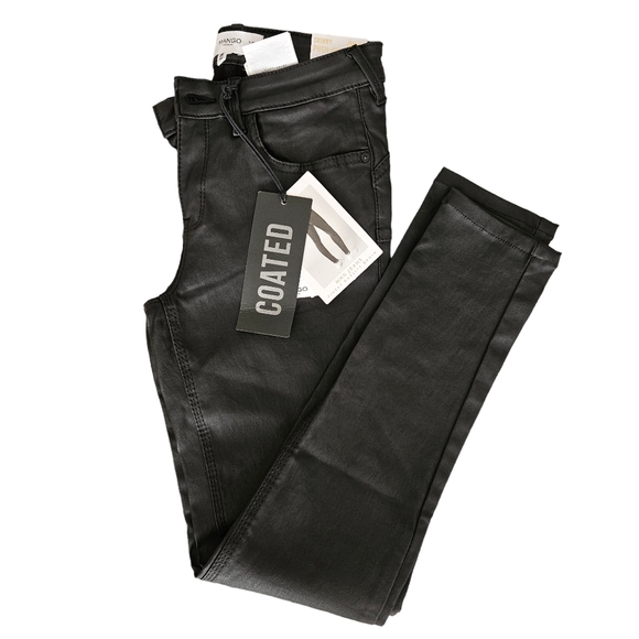 Mango | Pants & Jumpsuits | Nwt Mango Mng Kim Waxed Skinny Pushup ...